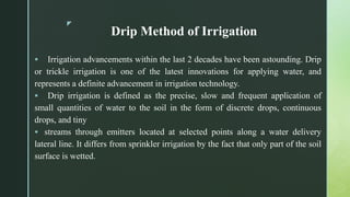 Surface irrigation methods | PPTX