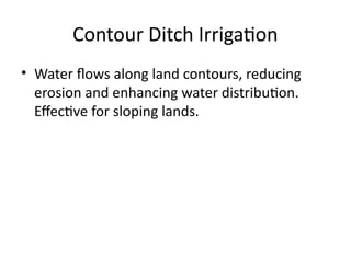 Surface Irrigaiton for Class room teaching to high level | PPT