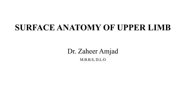 Surface marking upper limb | PPTX