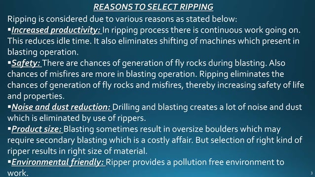 Surface miing ripper ppt. | PPTX