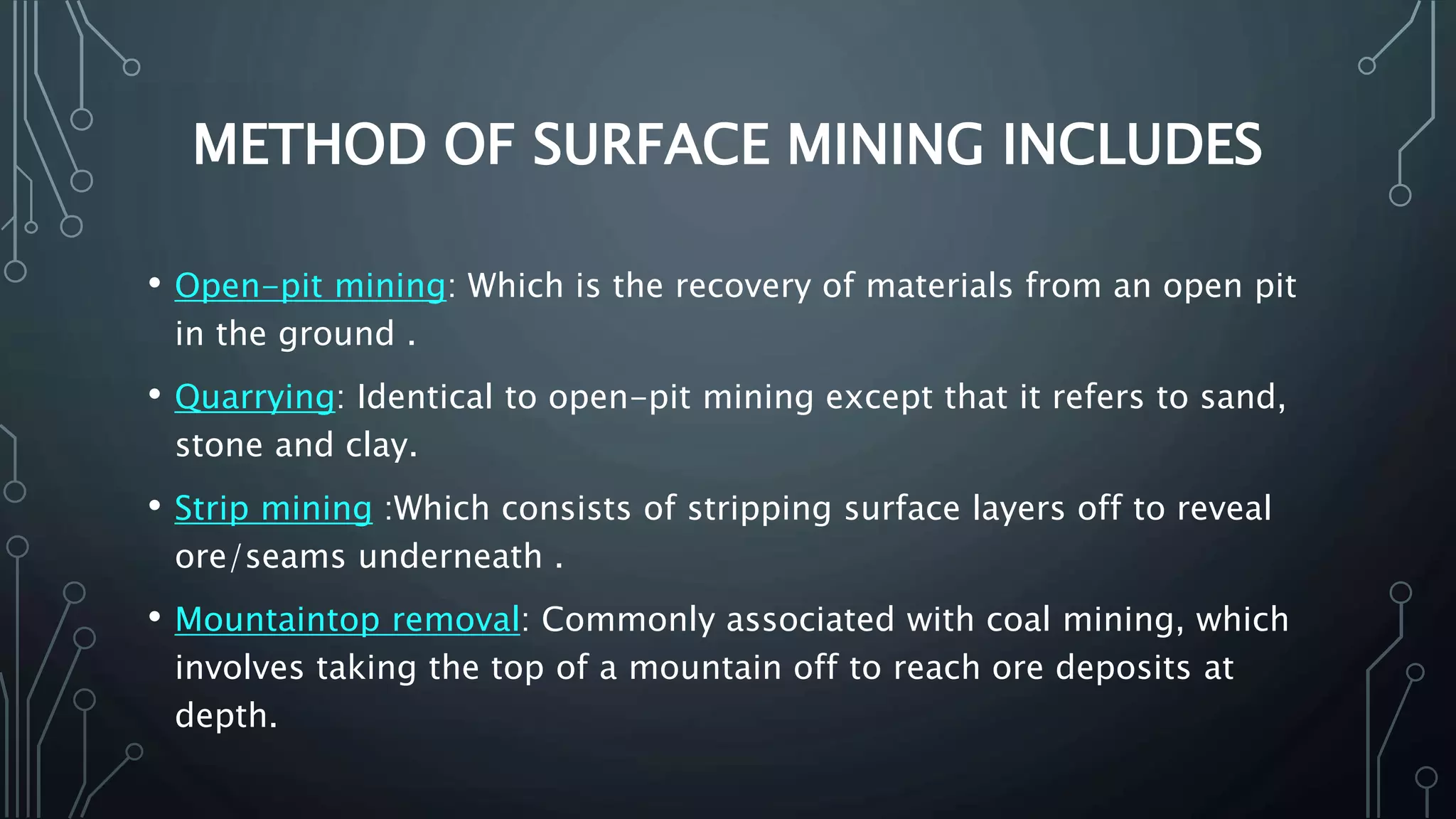 Surface mining | PPTX