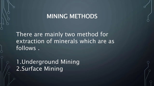 Surface mining | PPTX