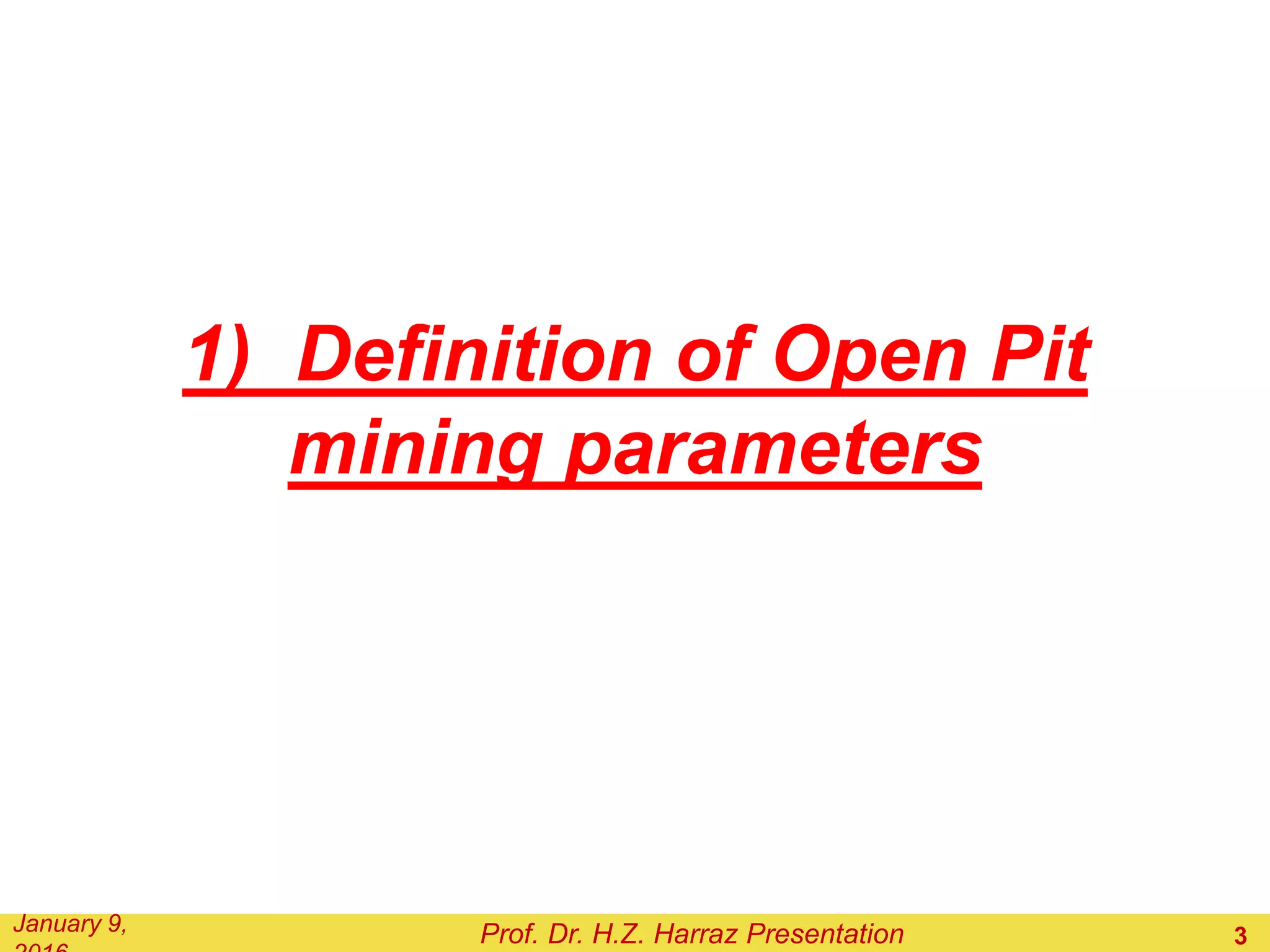 Surface mining planning and design of open pit mining | PDF