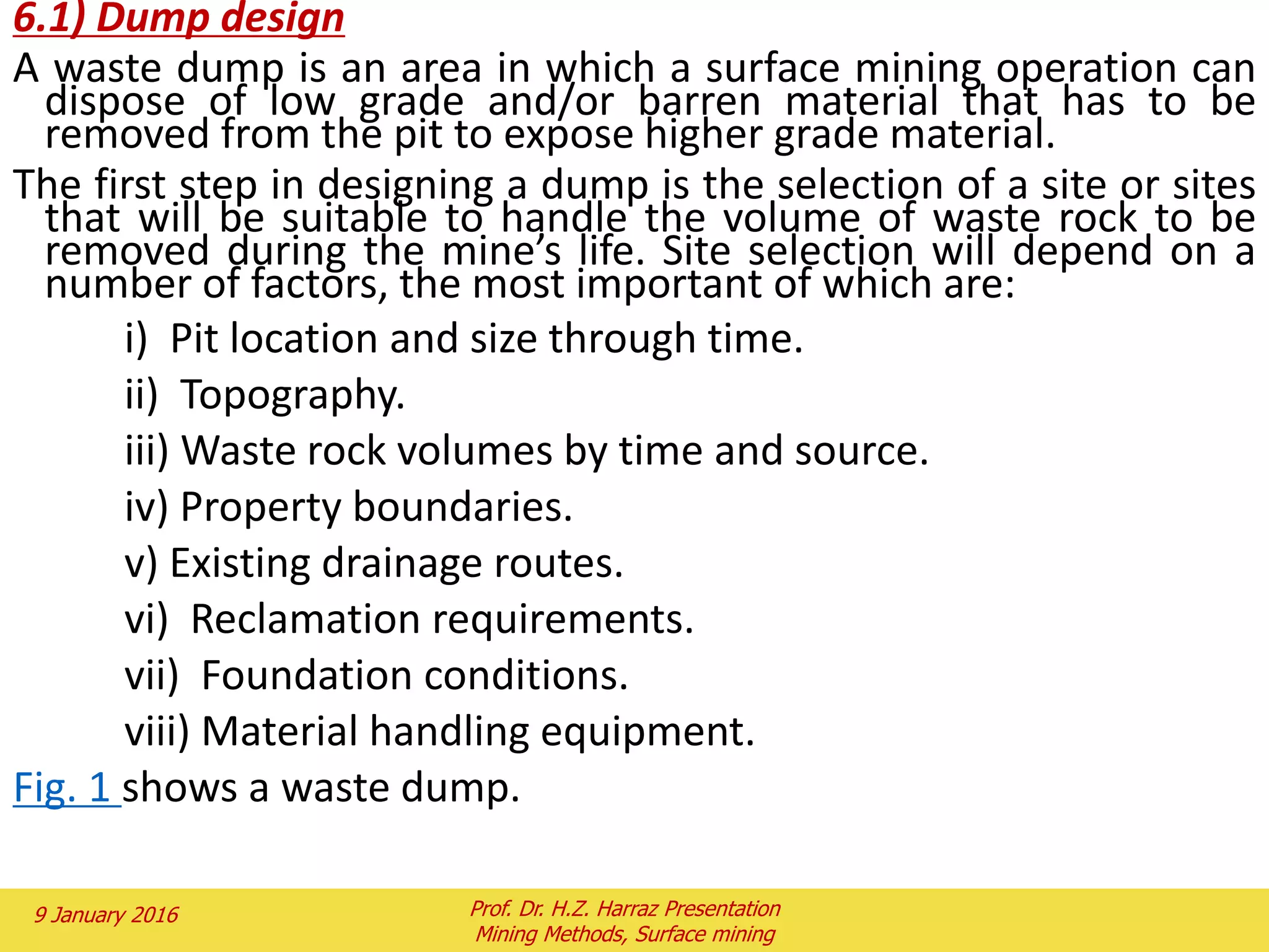 Surface mining planning and design of open pit mining | PDF