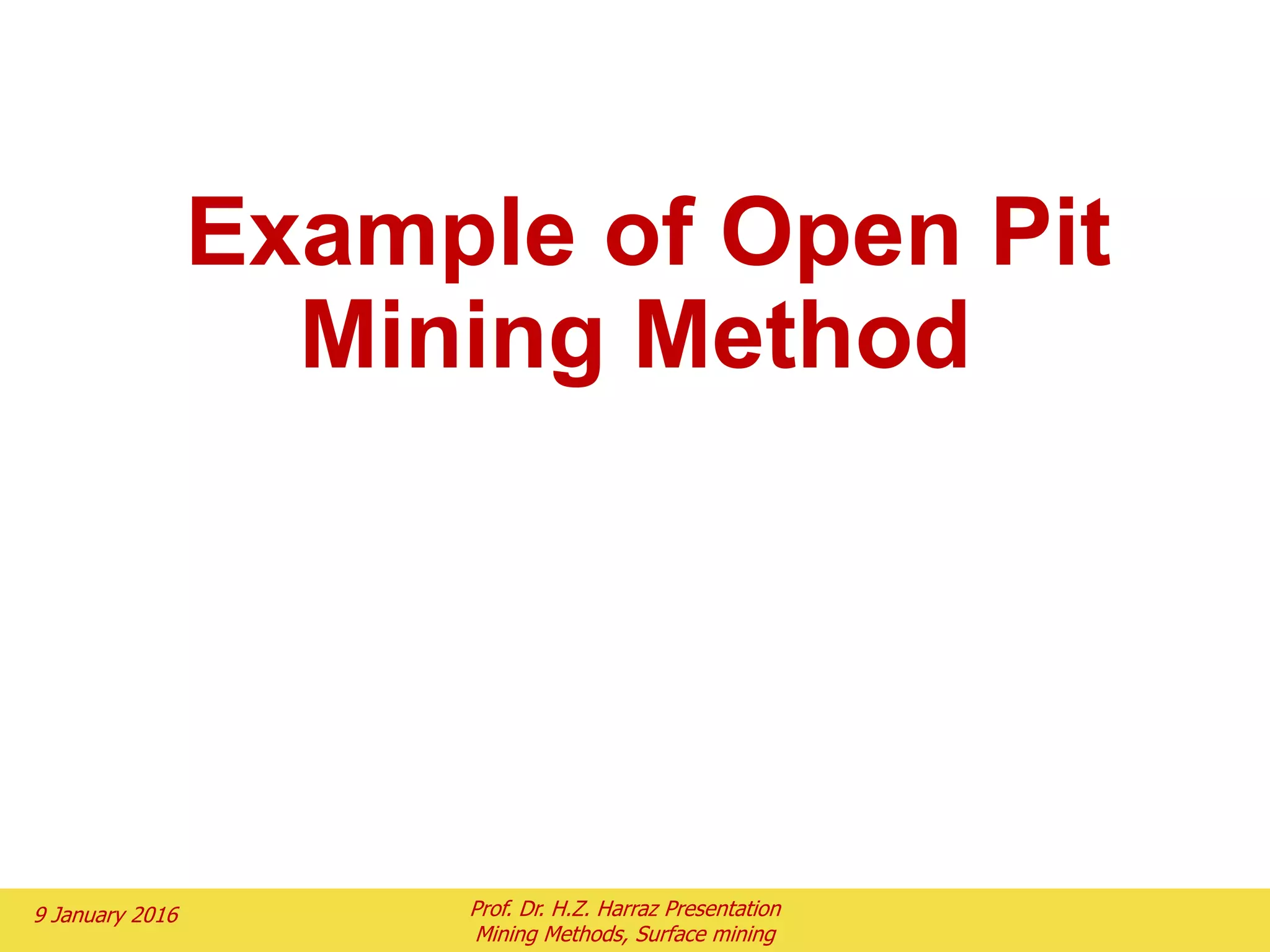 Surface mining planning and design of open pit mining | PDF