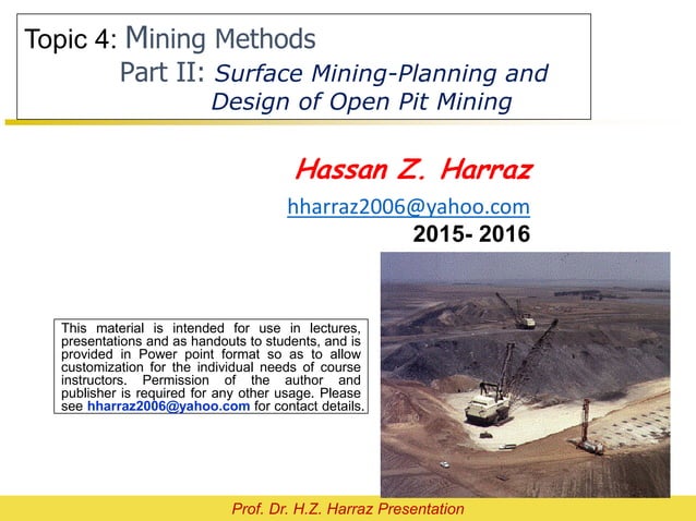 Surface mining planning and design of open pit mining | PDF | Geology ...