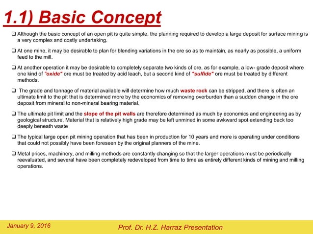 Surface Mining Planning And Design Of Open Pit Mining Pdf Geology
