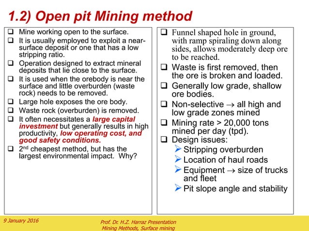 Surface mining planning and design of open pit mining | PDF | Geology ...