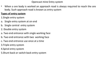 Surface mining entry system | PPT
