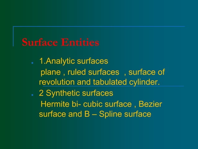 Surface modelling | PPTX