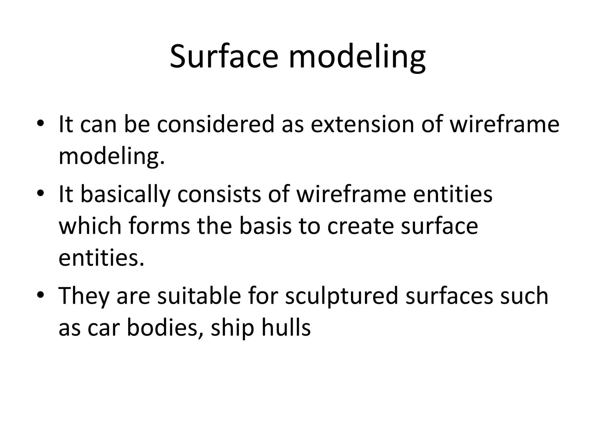 Surface Modeling in computer aided designing | PPT