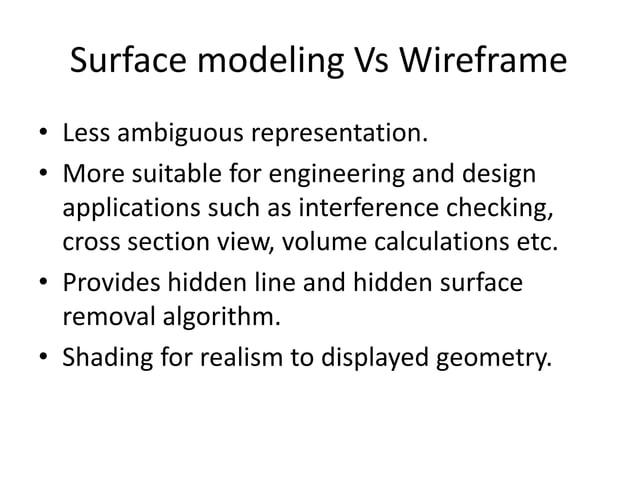 Surface Modeling in computer aided designing | PPT