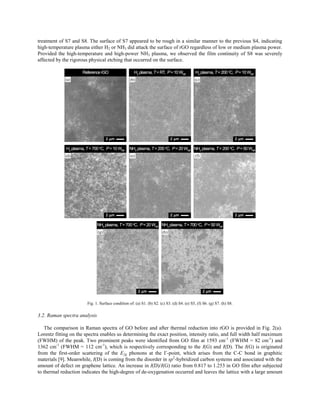 Surface modification and properties modulation of r go film by short ...