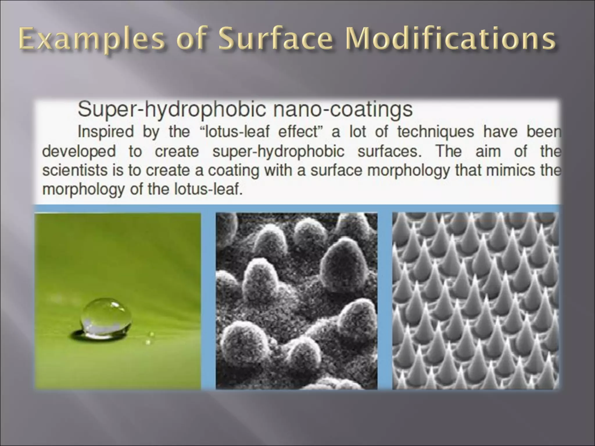Surface modification of nanomaterials | PPT