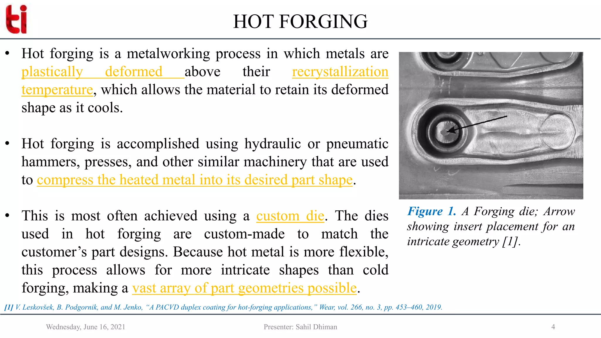 Surface modification techniques to enhance tool life in hot forging | PPT