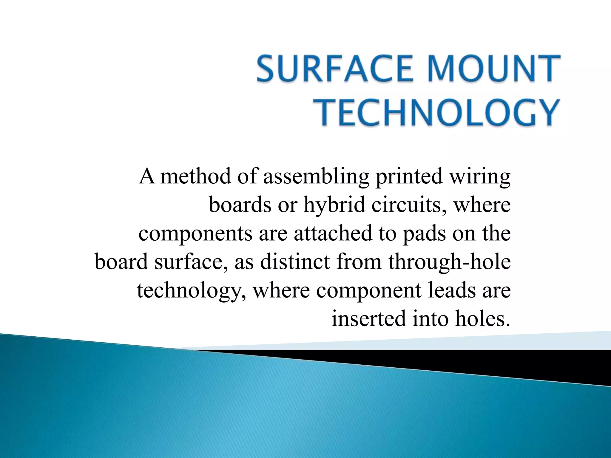 SURFACE MOUNT TECHNOLOGY | PPTX