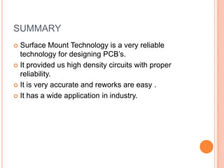 Surface mount technology | PPTX