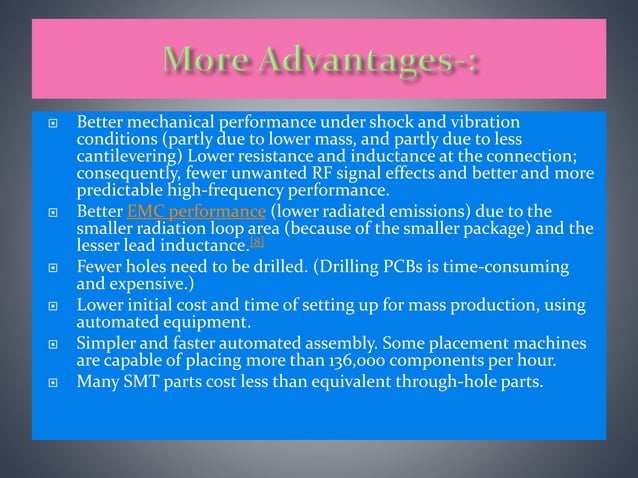 Surface mount technology(smt) | PPTX | Chemistry | Science