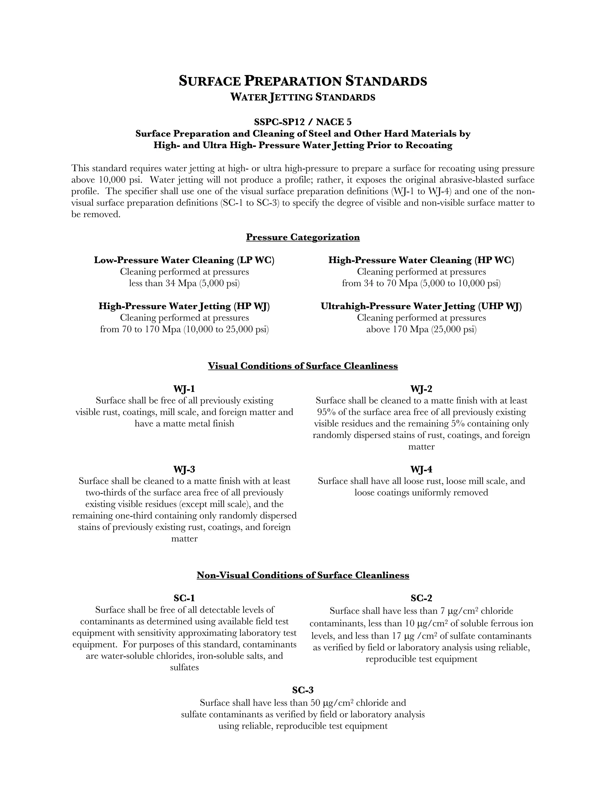 Surface preparation standards | PDF