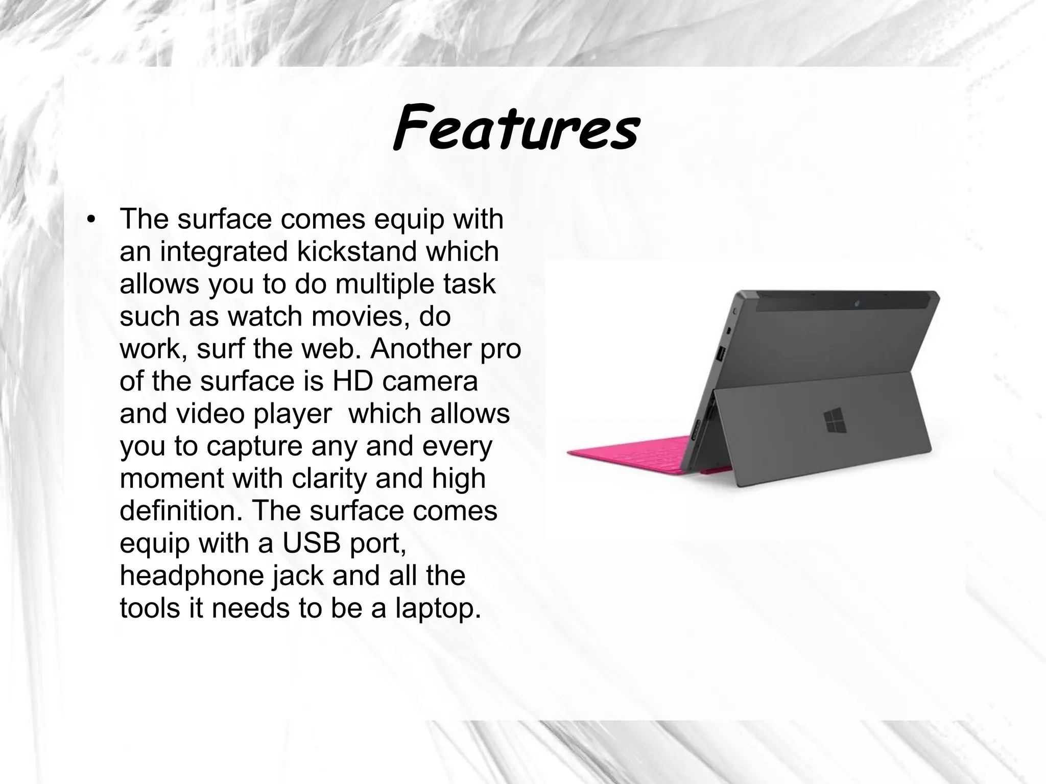 Surface presentation | PPT