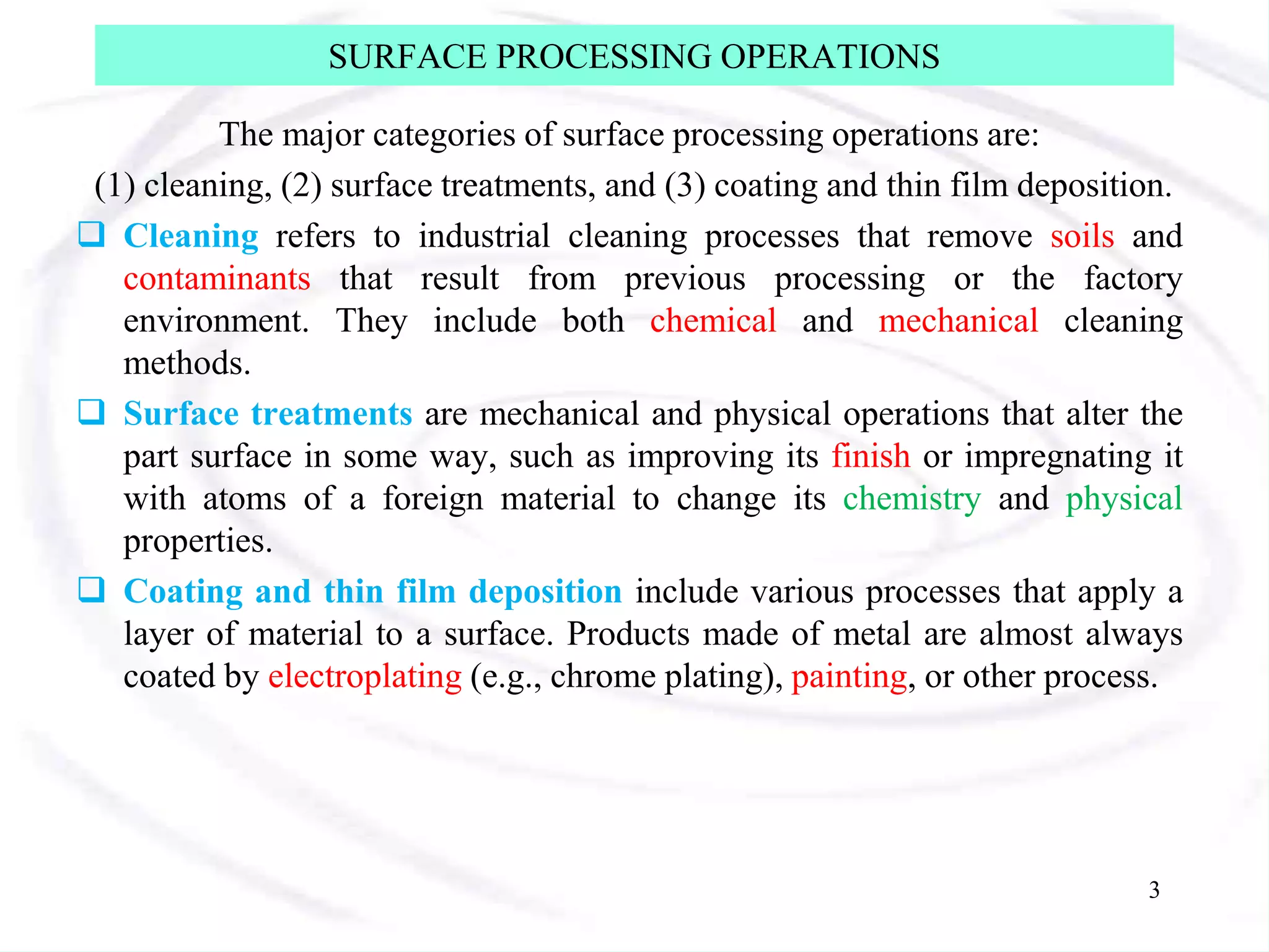 Surface processing operations | PPT