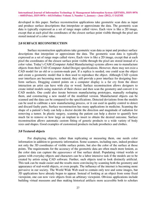 Surface Reconstruction And Display From Range Pdf
