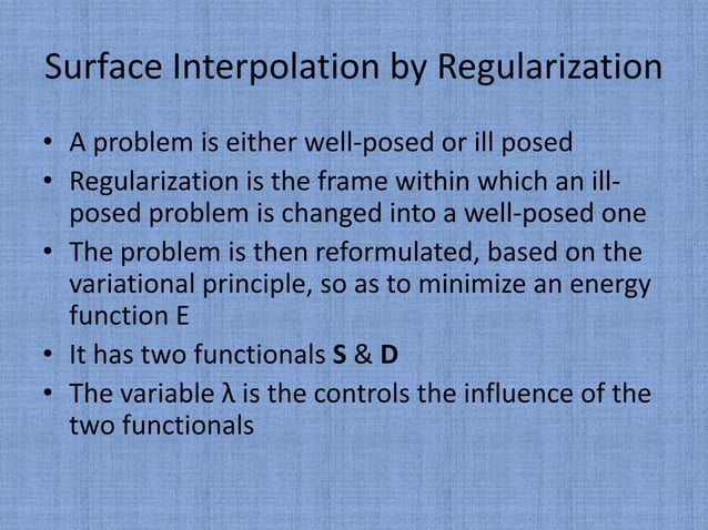 Surface reconstruction using point cloud | PPT
