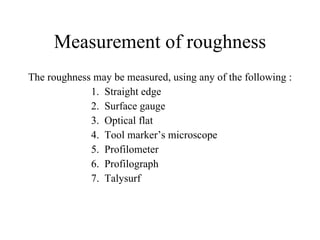 Surface roughness 200708 | PPT