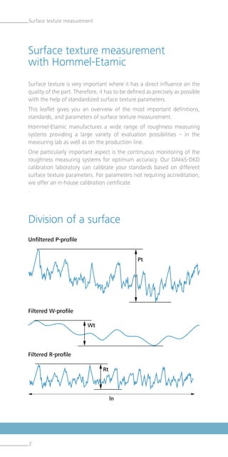 Surface Roughness Parameters | PDF