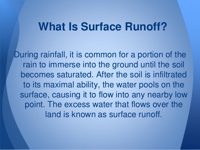 Surface Runoff Full Presentatiom