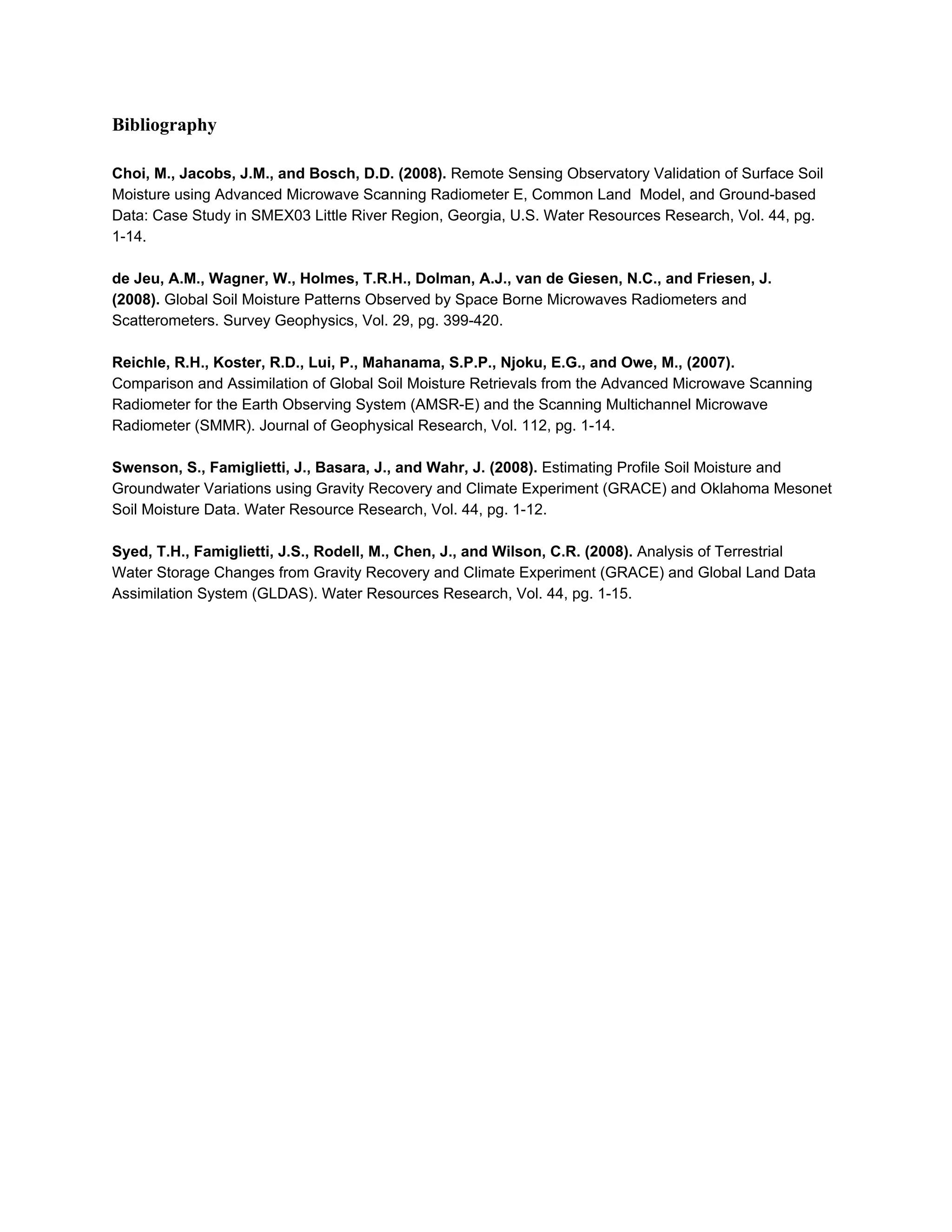 Surface Soil Moisture & Groundwater Monitoring, Estimations, Variations ...