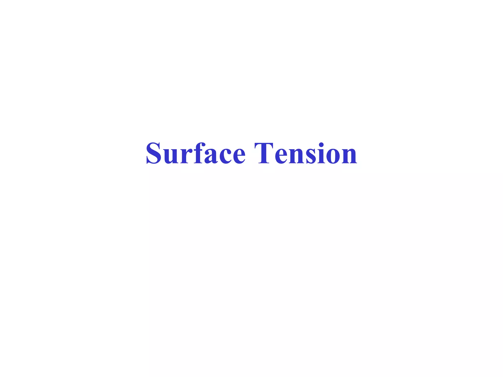 Surface tension | PPT