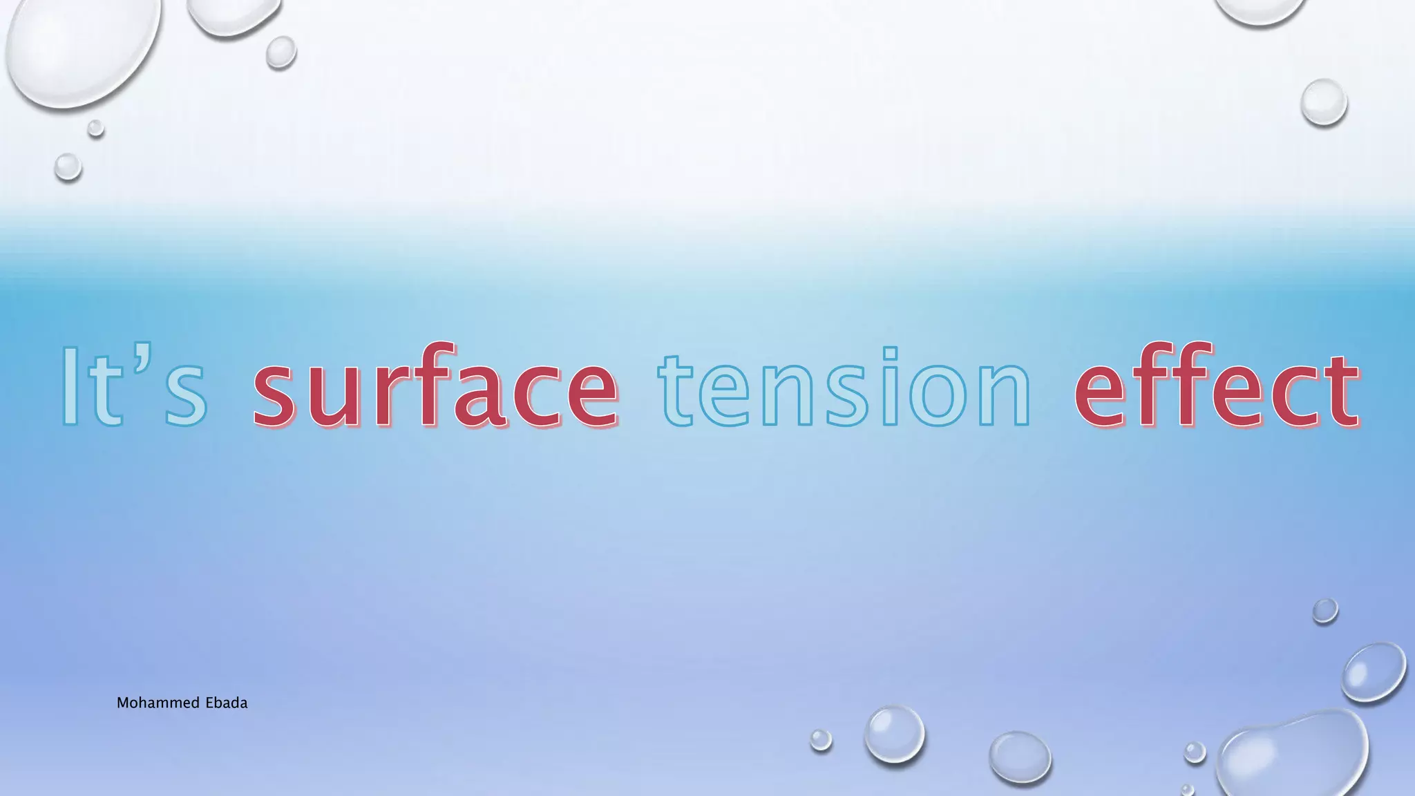 Surface tension | PPTX