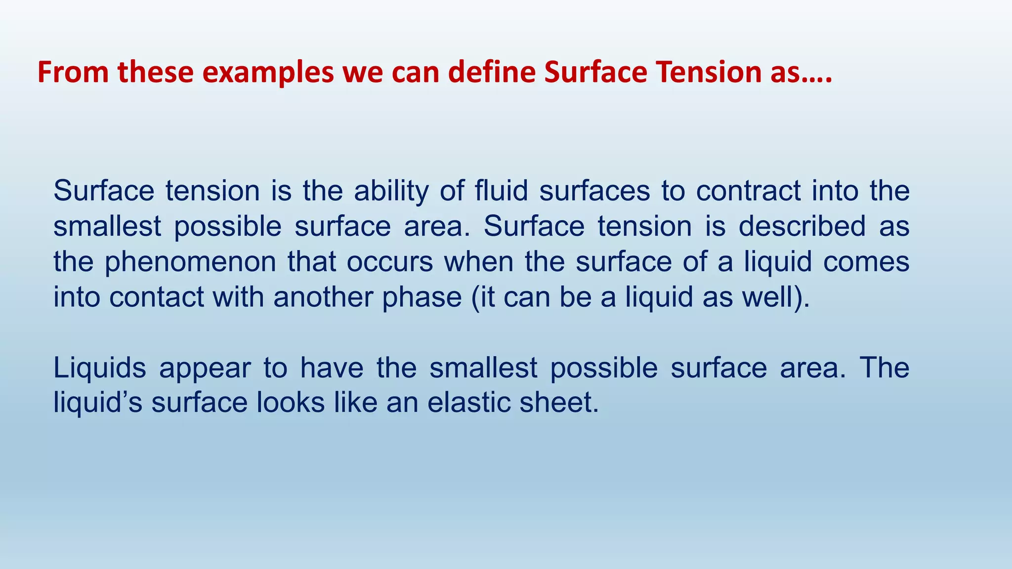 Surface Tension for Beginners | PPTX