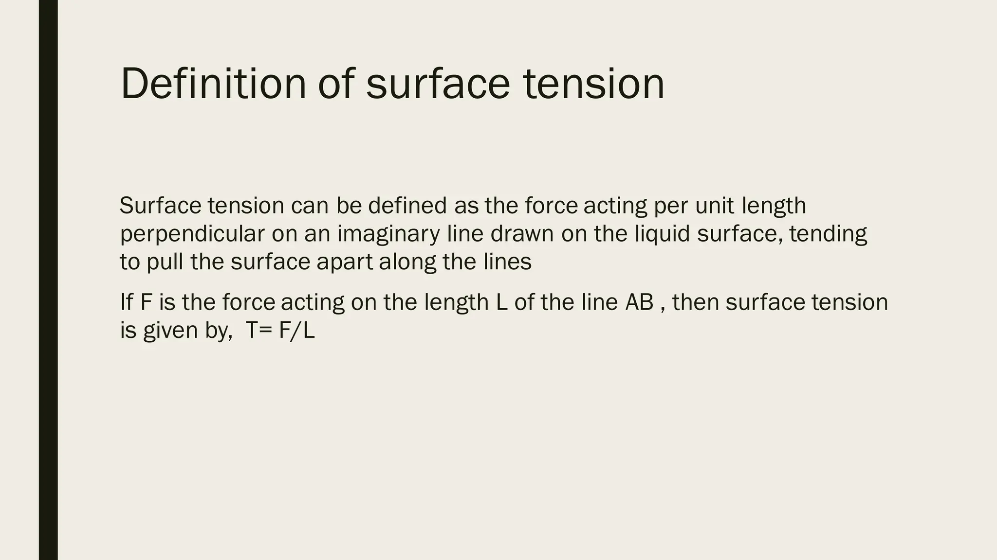 surface tension. physics seminar pdf and ppt | PDF