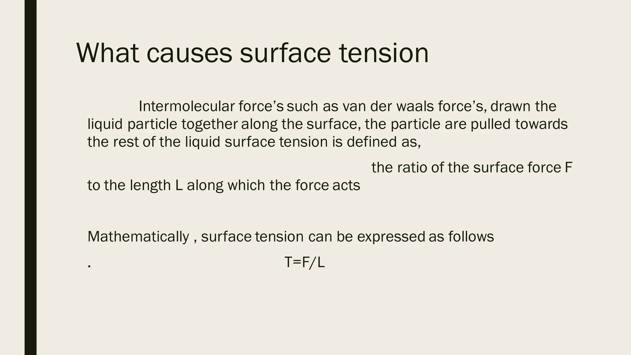 surface tension. physics seminar pdf and ppt | PDF