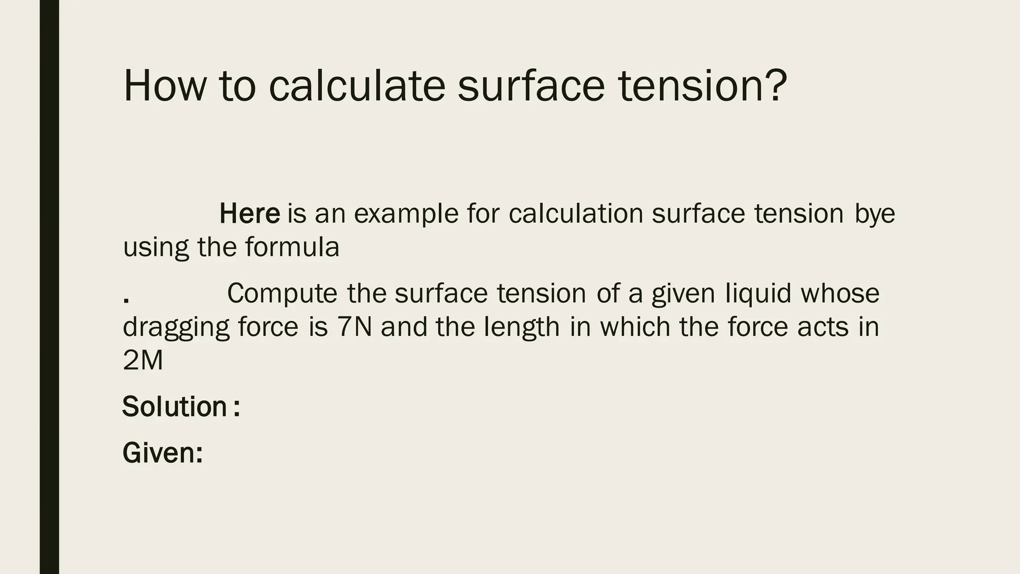 surface tension. physics seminar pdf and ppt | PDF
