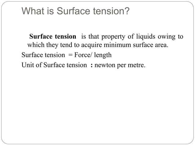 Surface tension (1) | PPT