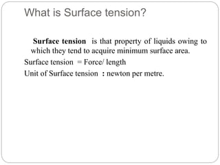 Surface Tension Definition
