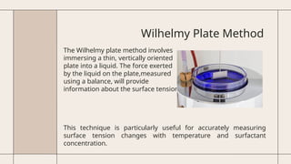 Surface Tension presentation pharmacy information | PPTX