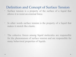 Surface tension LECTURE 4.pdf physical chemistry of milk | PDF