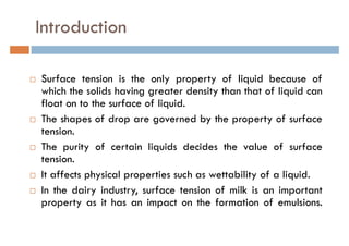 Surface tension of milk.pdfhggvvvvvvvvvv | PDF