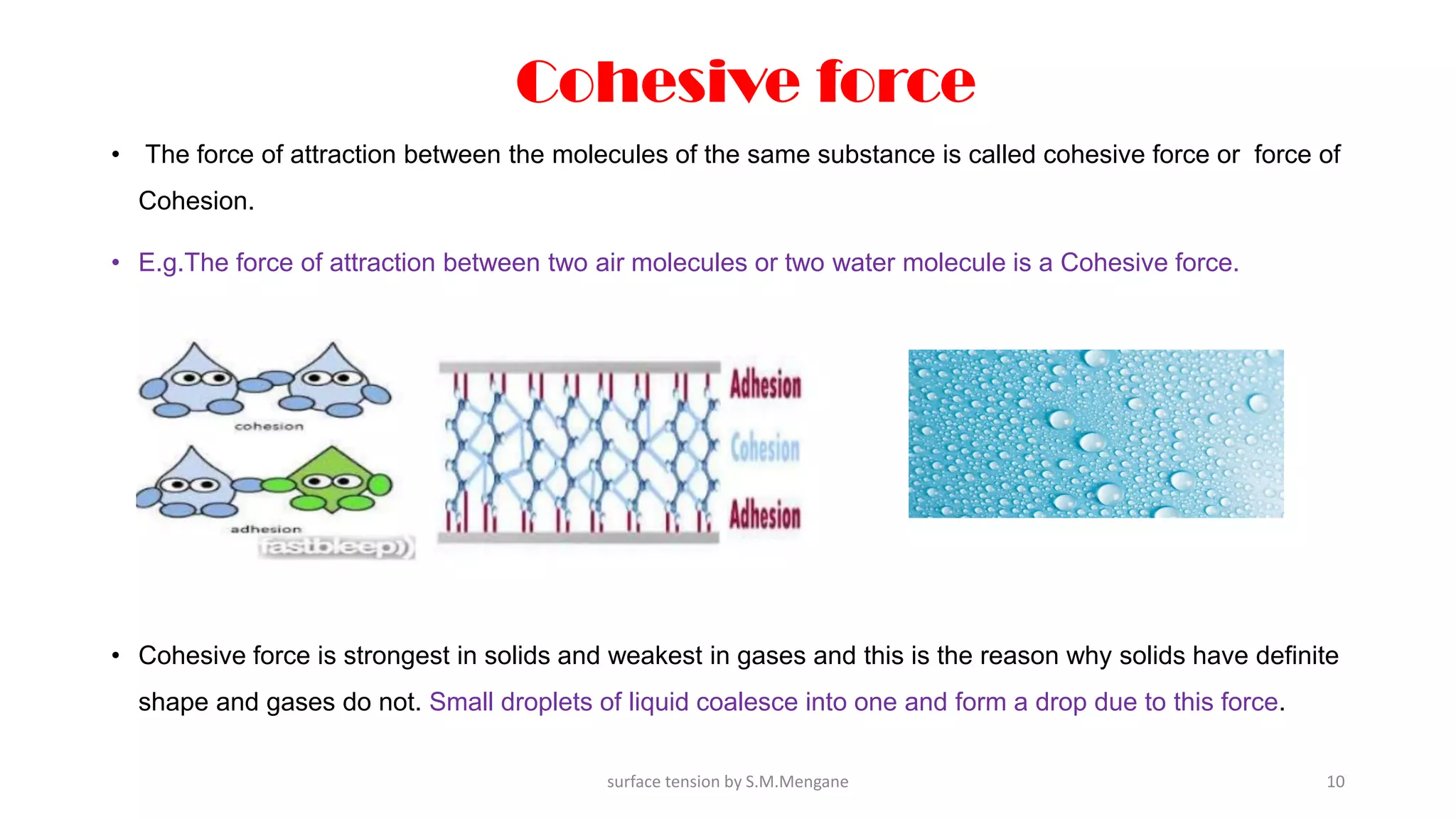 Surface tension by shaila mengane | PDF | Chemistry | Science