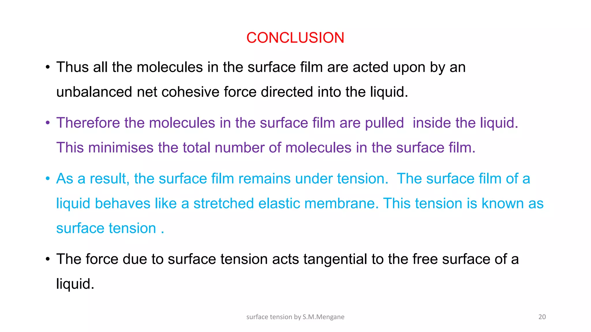 Surface tension by shaila mengane | PDF | Chemistry | Science