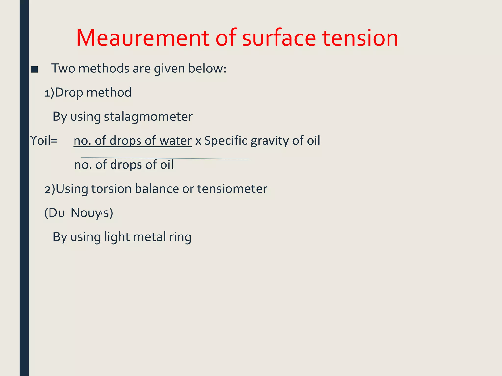 Surface tension & viscosity | PPTX Surface tension & viscosity | PPTX