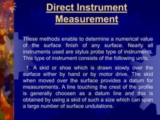 BASICS OF SURFACE TEXT MEASUREMENT TECHNIQUES | PPT
