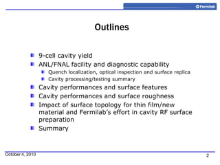 Wu - Surface topography investigation for niobium cavities and its ...