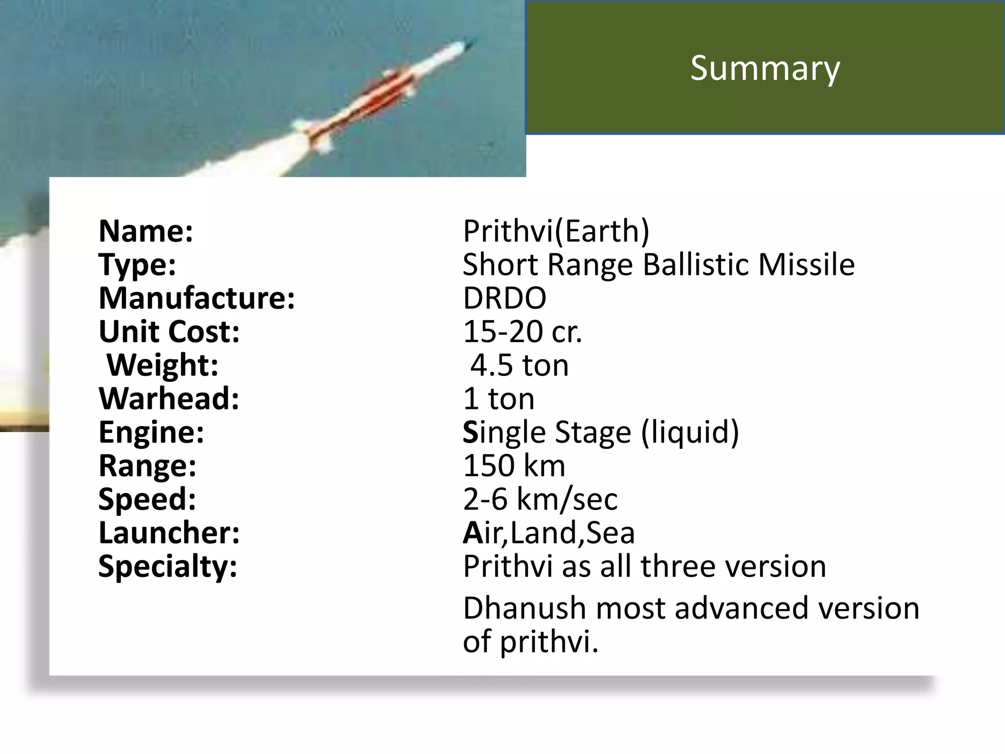 Surface to surface prithvi | PPTX