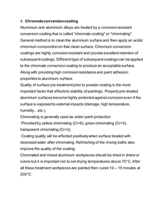 Surface treatment technologies | DOCX | Chemistry | Science