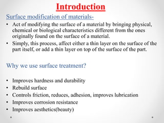 Surface Treatment, Coating, Cleaning | PPTX
